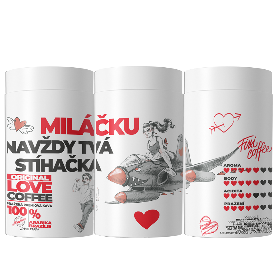 Fixi Coffee Miláčku – navždy Tvá stíhačka – dárková káva